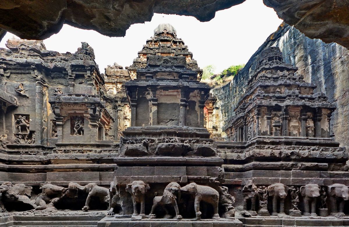 Kailasa Temple, Ellora — A stunning Indian temple carved out of a ...